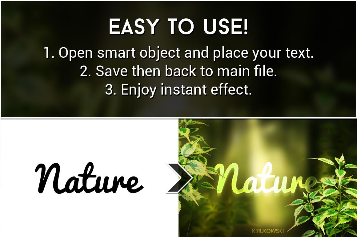 Nature Text Effects ~ Add-Ons on Creative Market