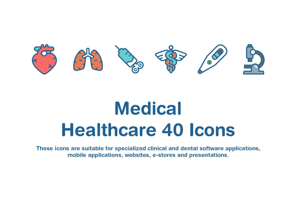 Medical Healthcare 40 icons ~ Icons on Creative Market