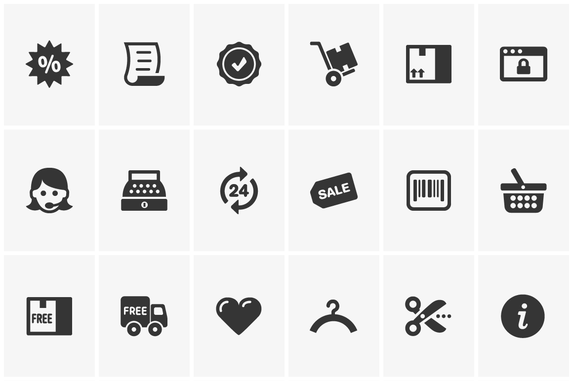 Mono Icons: Shopping ~ Icons on Creative Market