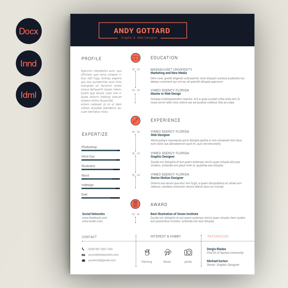 Resume & Cover ~ Resume Templates on Creative Market