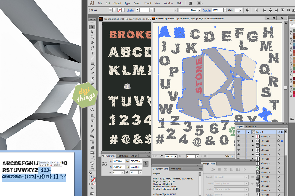 Cracked stone Alphabets ~ Blackletter Fonts on Creative Market