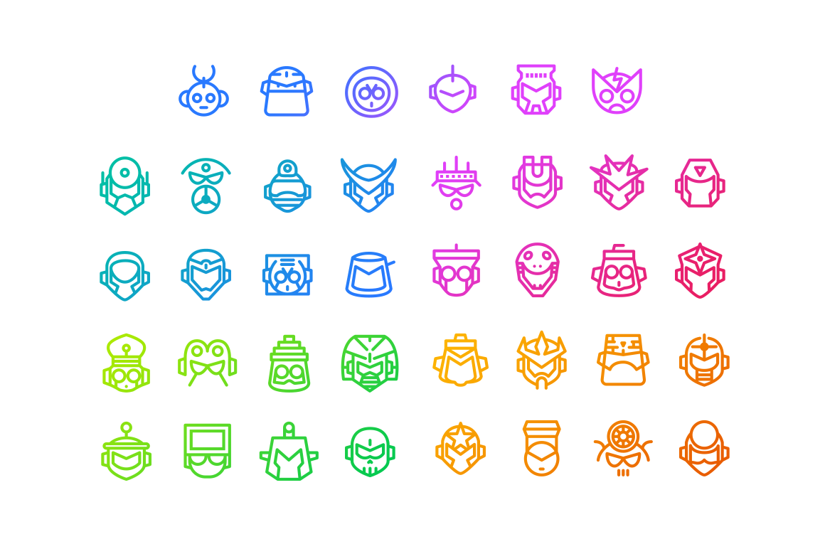 Mega Minimal Iconset — Mega Man 1-5 ~ Icons on Creative Market