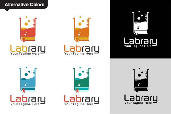 Lab Library Logo Template ~ Logo Templates on Creative Market
