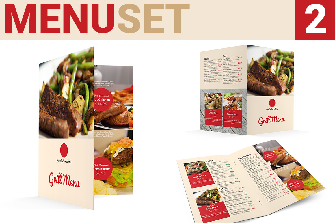 Food Menu Mega Set ~ Brochure Templates on Creative Market