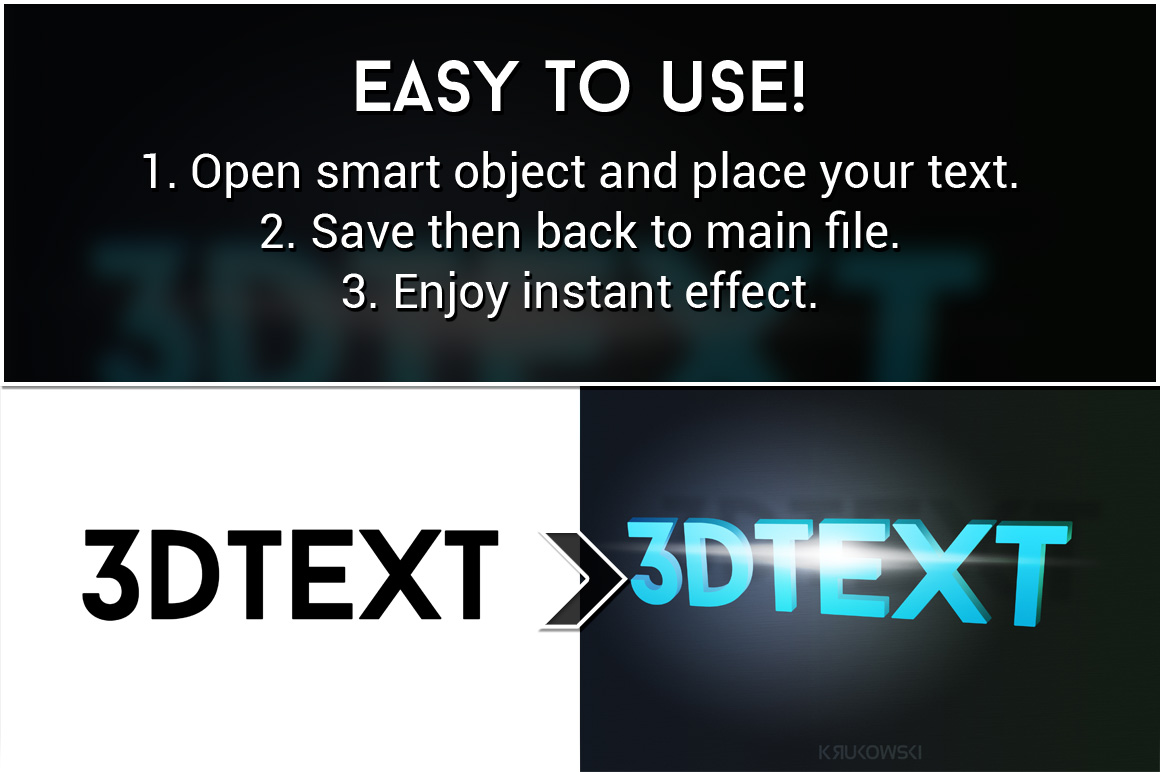 3D Text Effects ~ Add-Ons on Creative Market