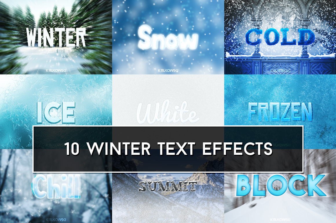 Winter Text Effects ~ Add-Ons on Creative Market