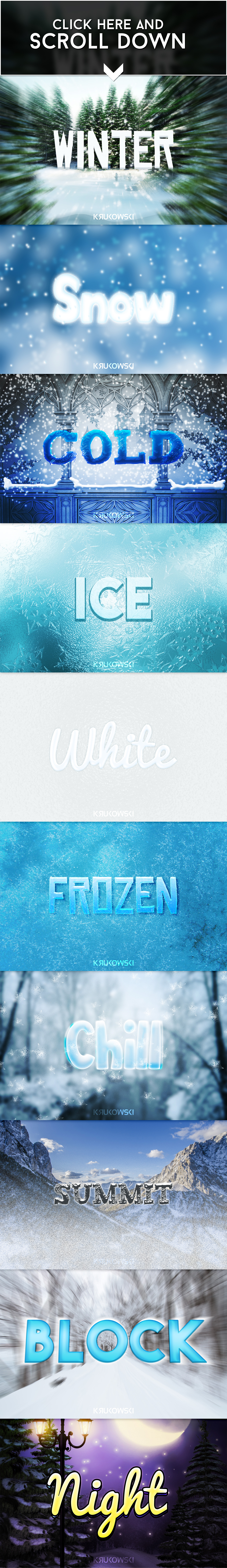 Winter Text Effects ~ Add-Ons on Creative Market