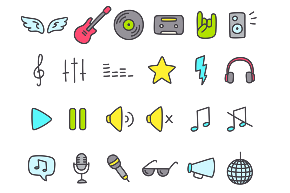 Music icons ~ Icons on Creative Market