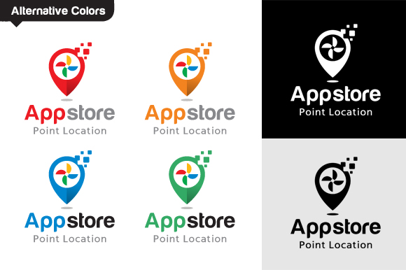 App Store Point Logo Template ~ Logo Templates on Creative Market