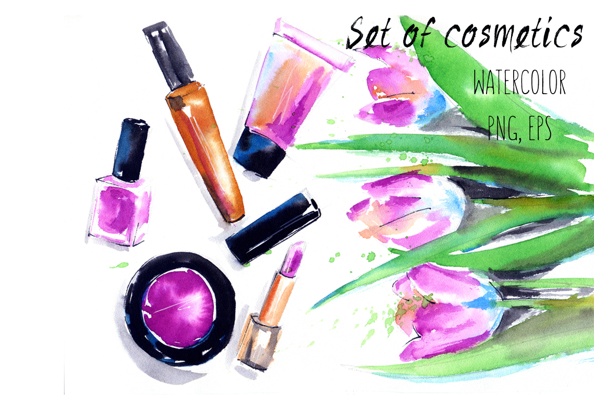 Makeup & Cosmetics illustrations ~ Illustrations on Creative Market