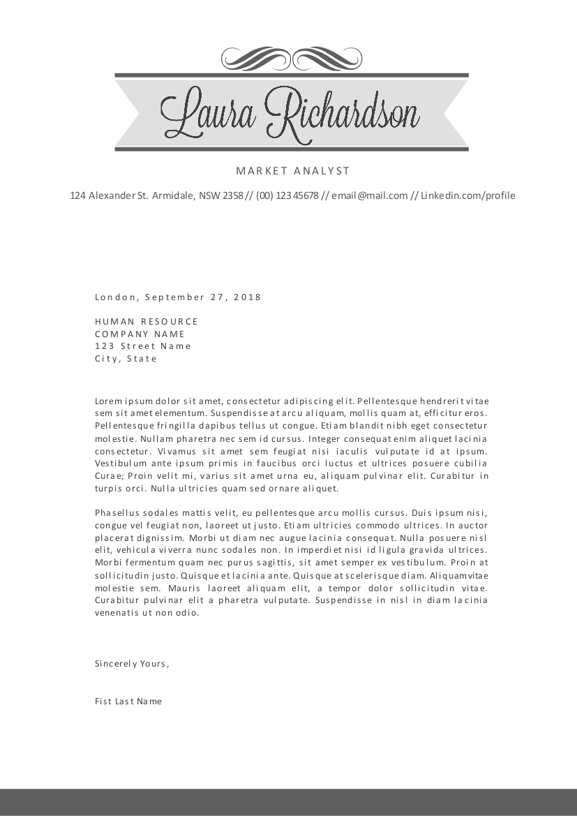 2 in 1 stylish banner Word resume ~ Resume Templates on Creative Market