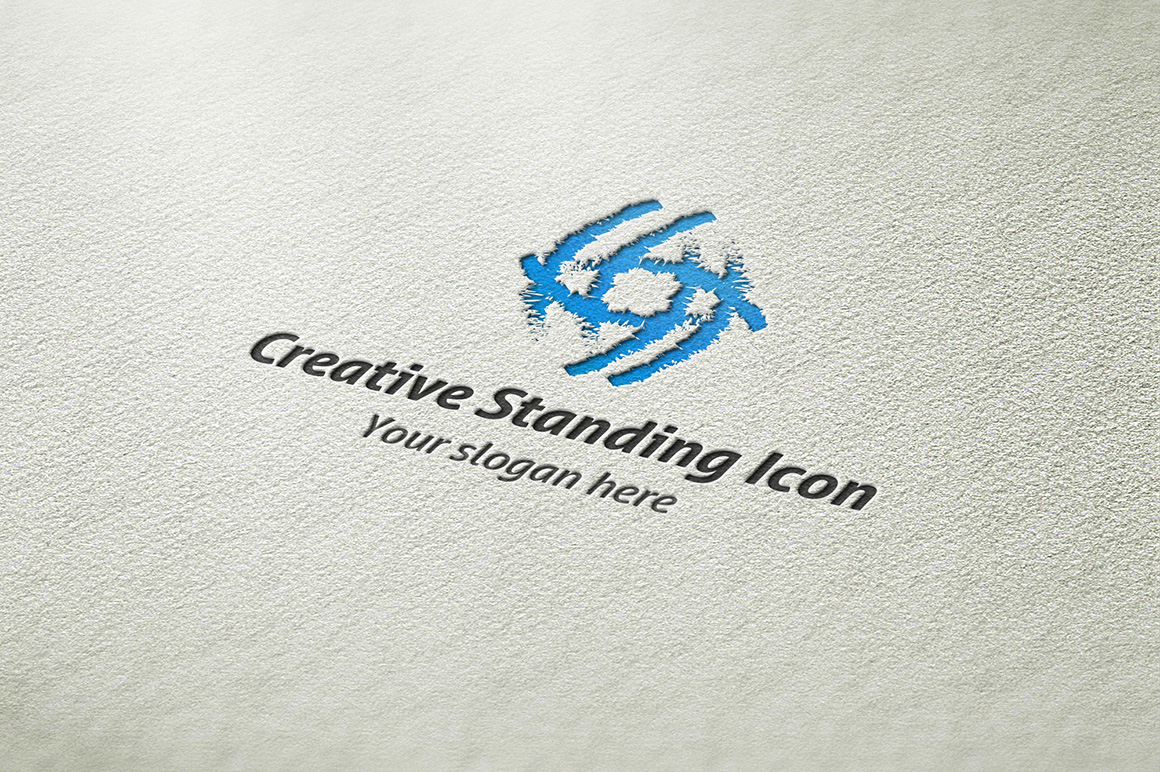 Creative Standing Icon Logo ~ Logo Templates on Creative Market