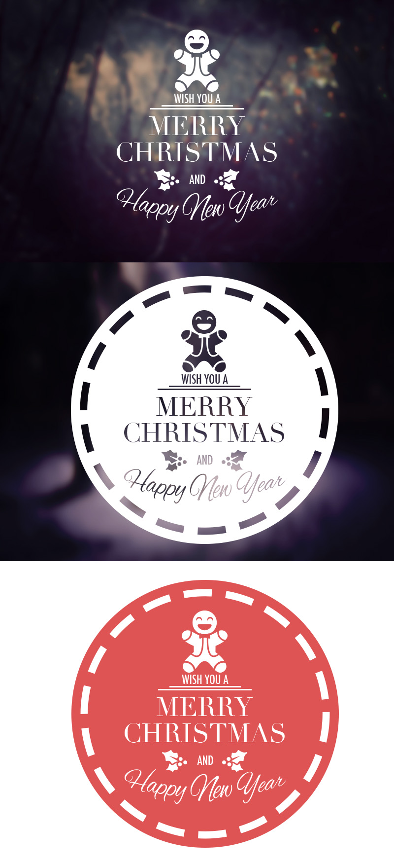 Christmas New Year Holiday / Badges ~ Web Elements on Creative Market