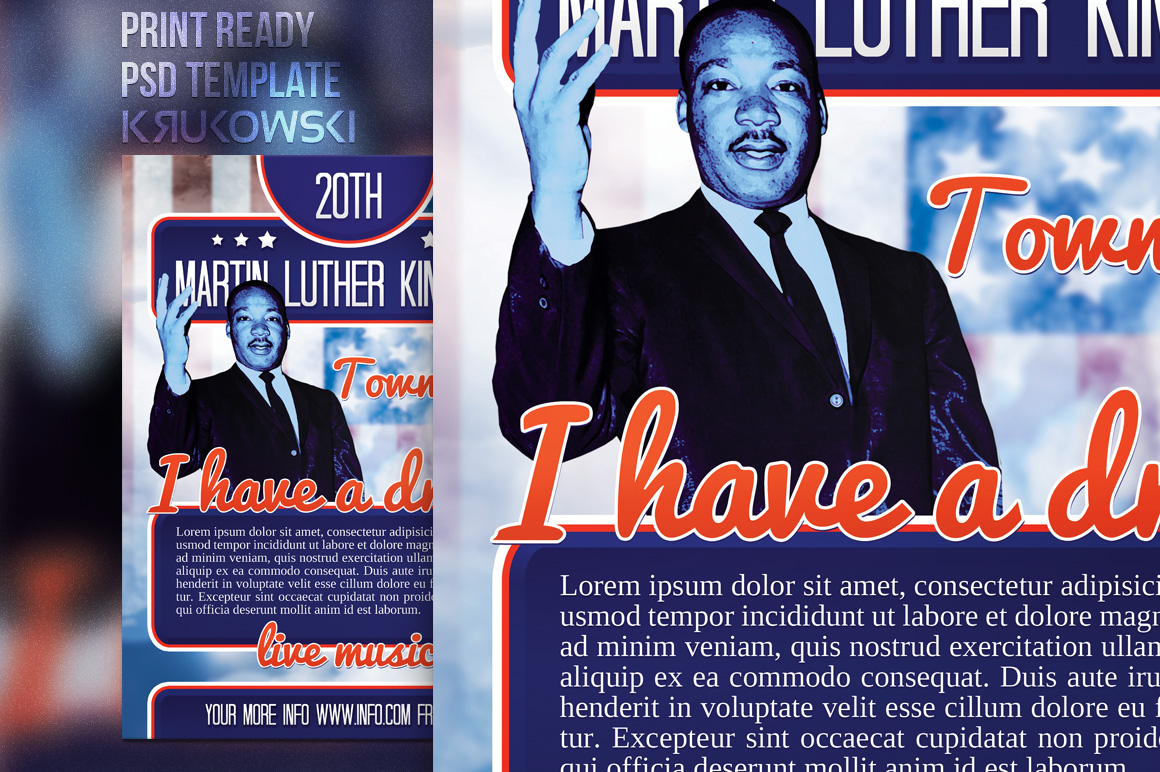 Martin Luther King Day Flyer ~ Flyer Templates on Creative Market