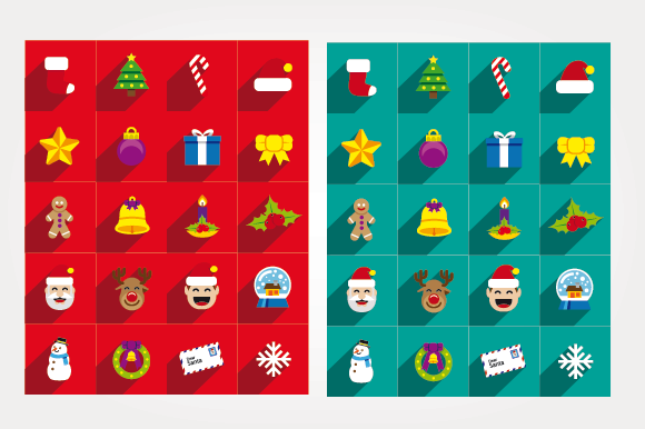 20 Christmas Icons ~ Icons on Creative Market