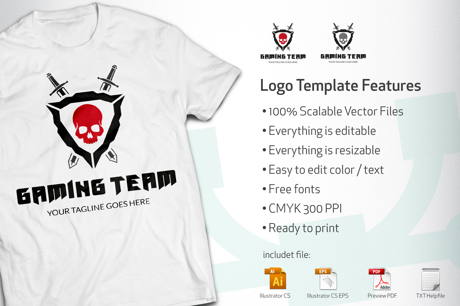 Gaming Team logo v2 ~ Logo Templates on Creative Market