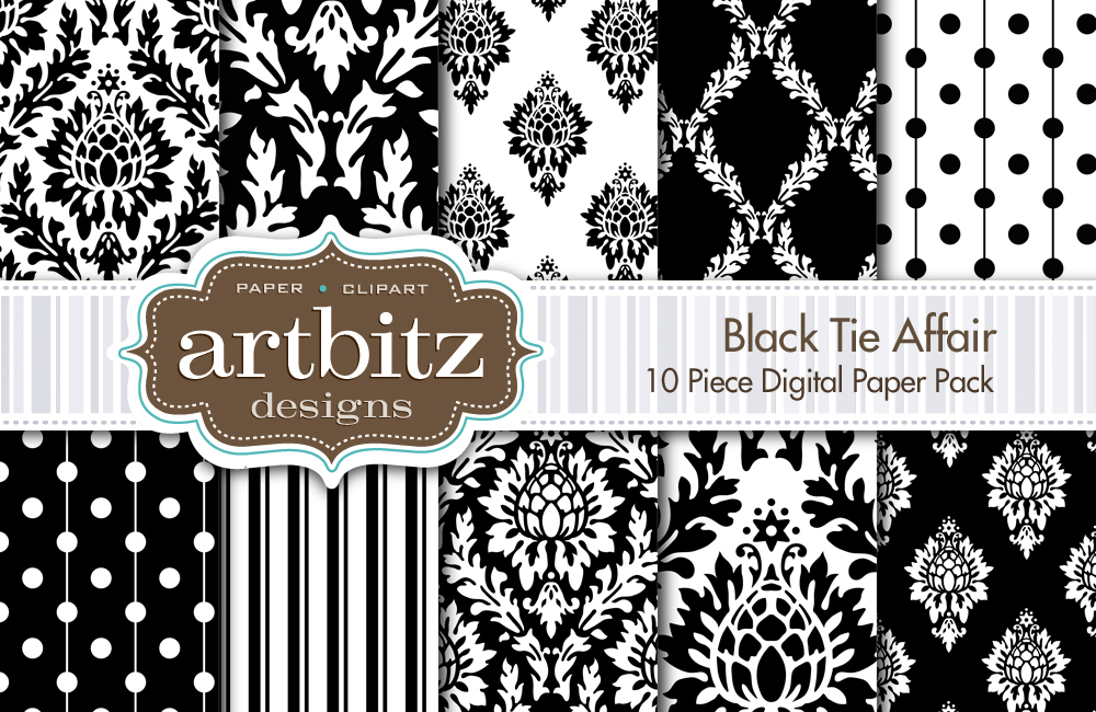 Black Tie Affair Digital Paper ~ Patterns on Creative Market