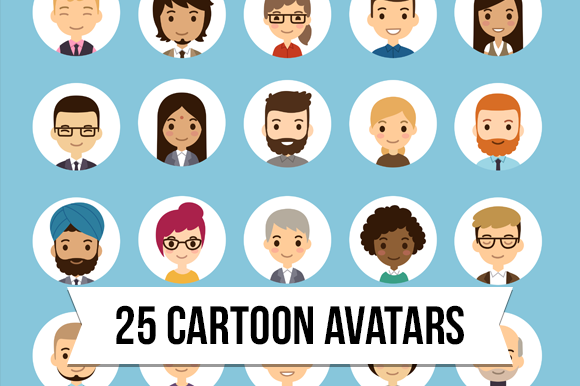 Cartoon vector avatars ~ Illustrations on Creative Market