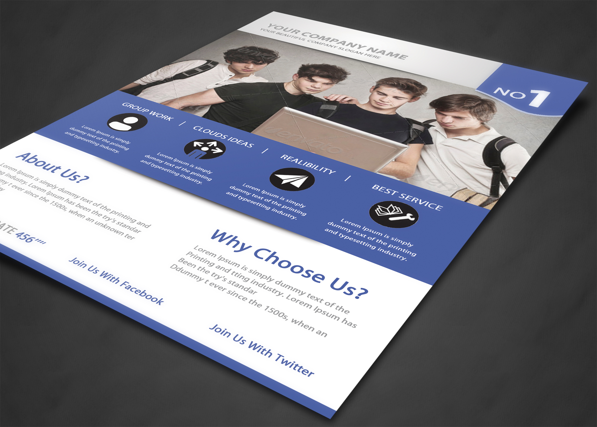 Corporate Business Flyer Template ~ Flyer Templates on Creative Market