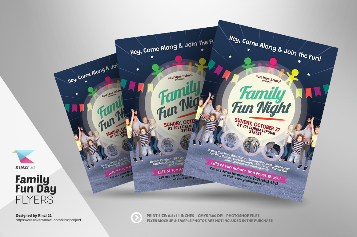 Family Fun Day Flyers ~ Flyer Templates on Creative Market