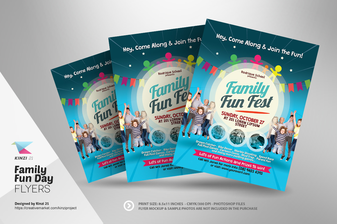 Family Fun Day Flyers ~ Flyer Templates on Creative Market
