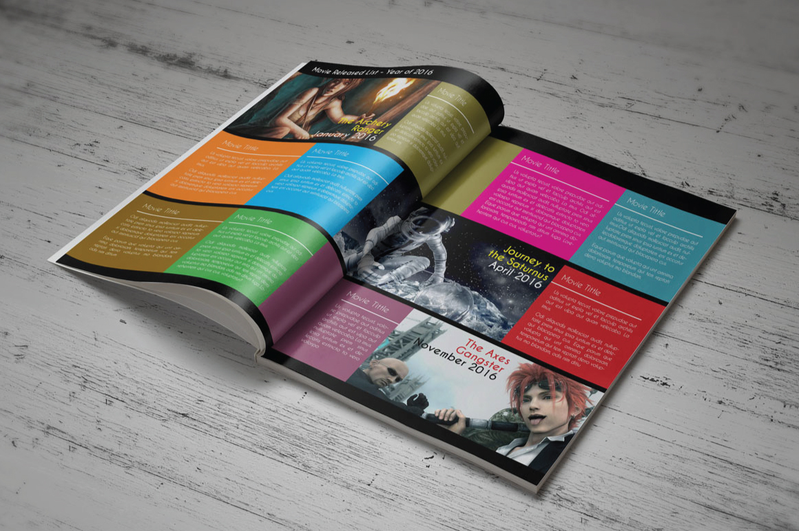 Movie Magazine Template ~ Magazine Templates on Creative Market