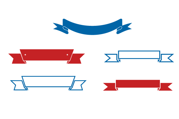 4th July, template designs, ribbons ~ Illustrations on Creative Market