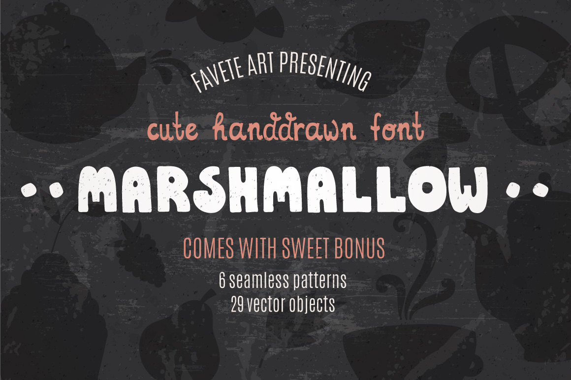 Marshmallow - Cute Handdrawn Font ~ Display Fonts on Creative Market