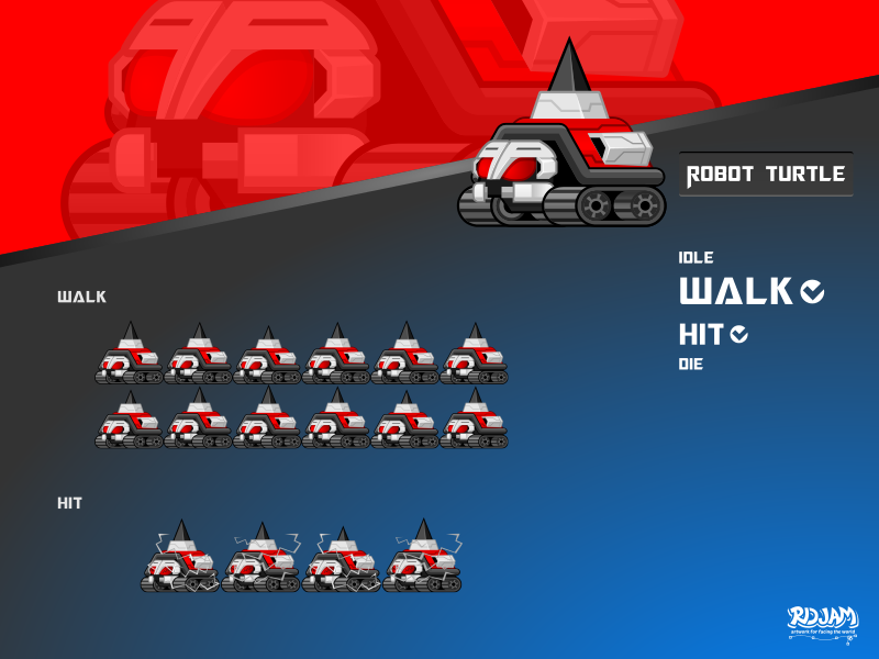 Robot Game Enemies Sprite Art Pack 3 ~ Graphics on Creative Market