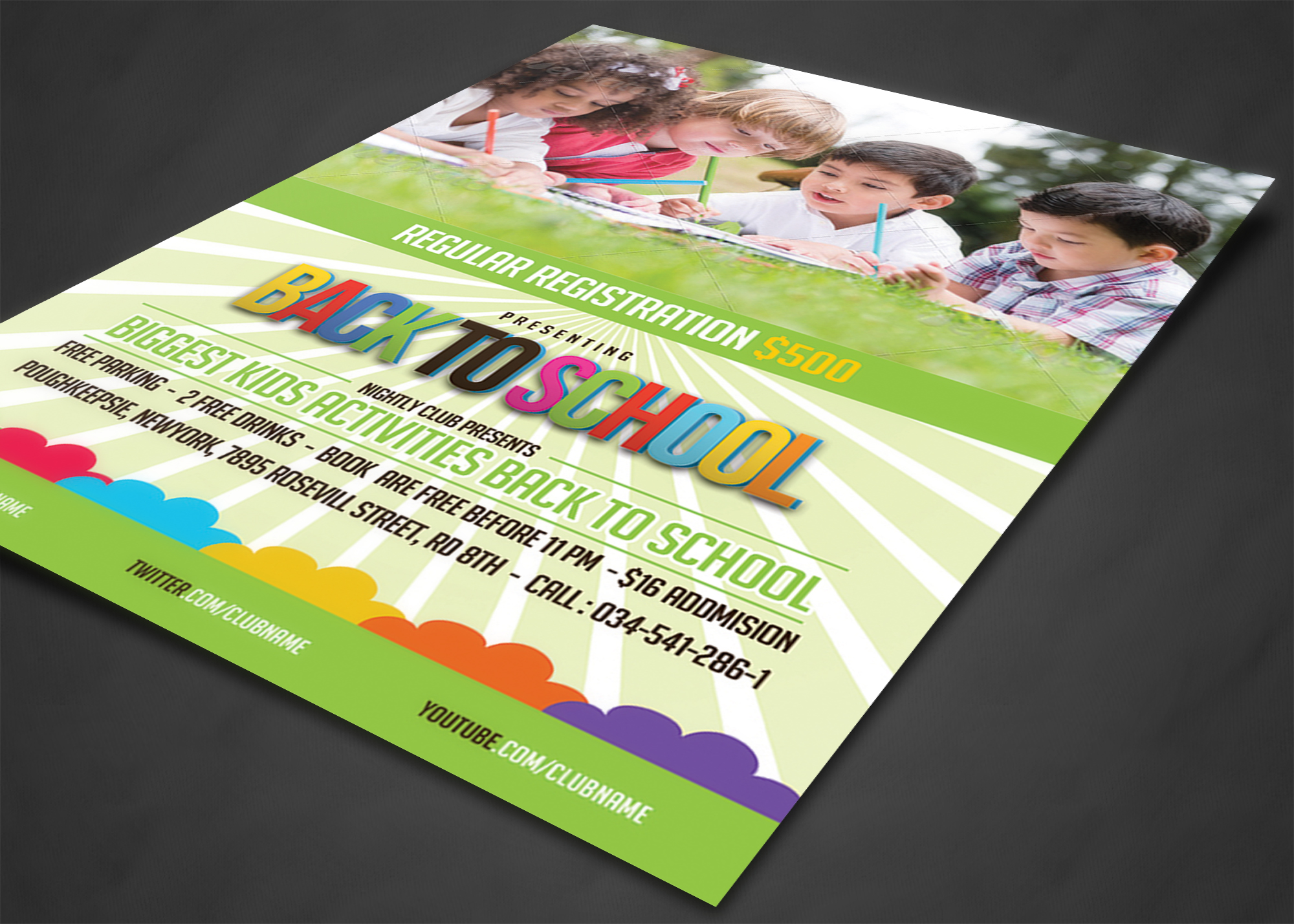 Kids Education Flyer Template ~ Flyer Templates on Creative Market