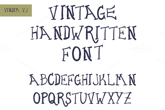 Vintage handwritten font ~ Script Fonts on Creative Market