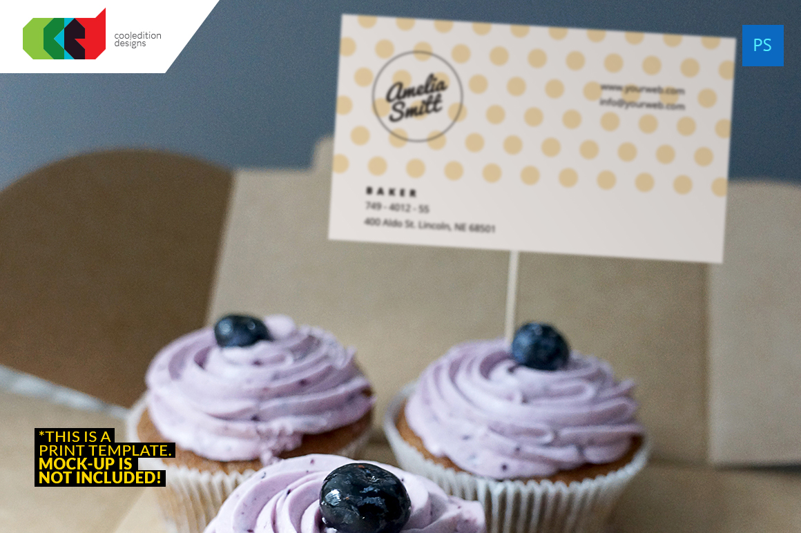 Baker - Business Card 63 ~ Business Card Templates on Creative Market