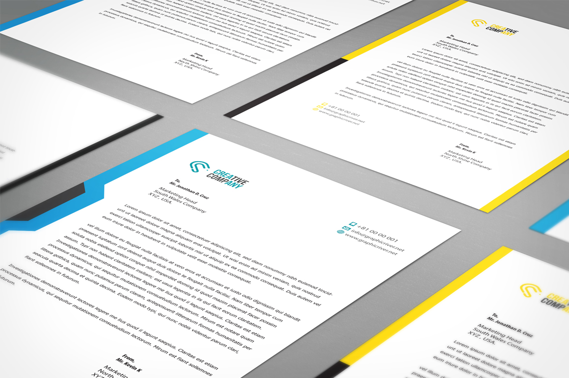 15 Corporate Letterheads ~ Stationery Templates on Creative Market