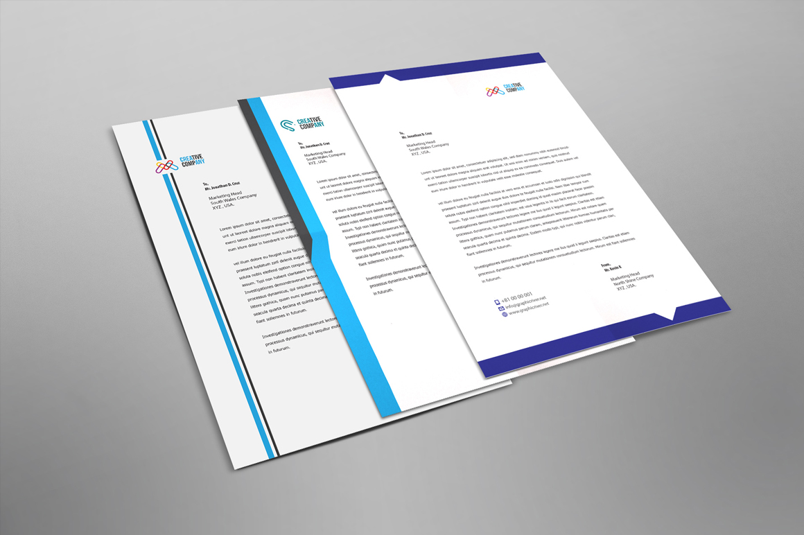 15 Corporate Letterheads ~ Stationery Templates on Creative Market