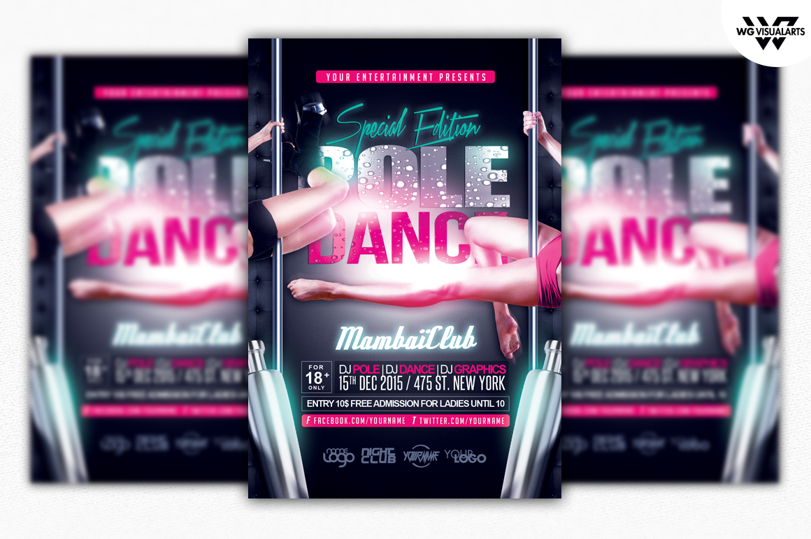 POLE DANCE Flyer Template ~ Flyer Templates on Creative Market