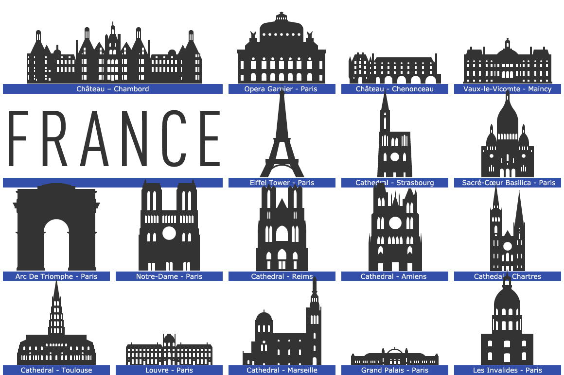 Landmarks of France ~ Illustrations on Creative Market