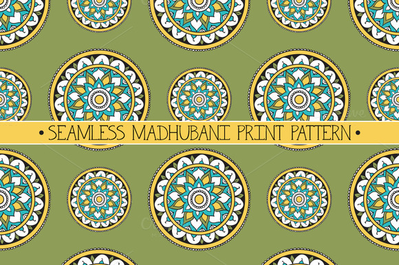 Seamless Madhubani Print Pattern ~ Patterns on Creative Market