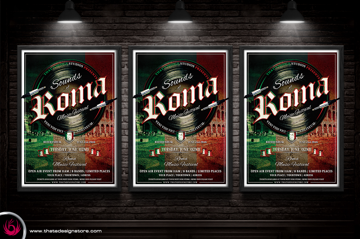 Sounds of Roma Flyer Template ~ Flyer Templates on Creative Market
