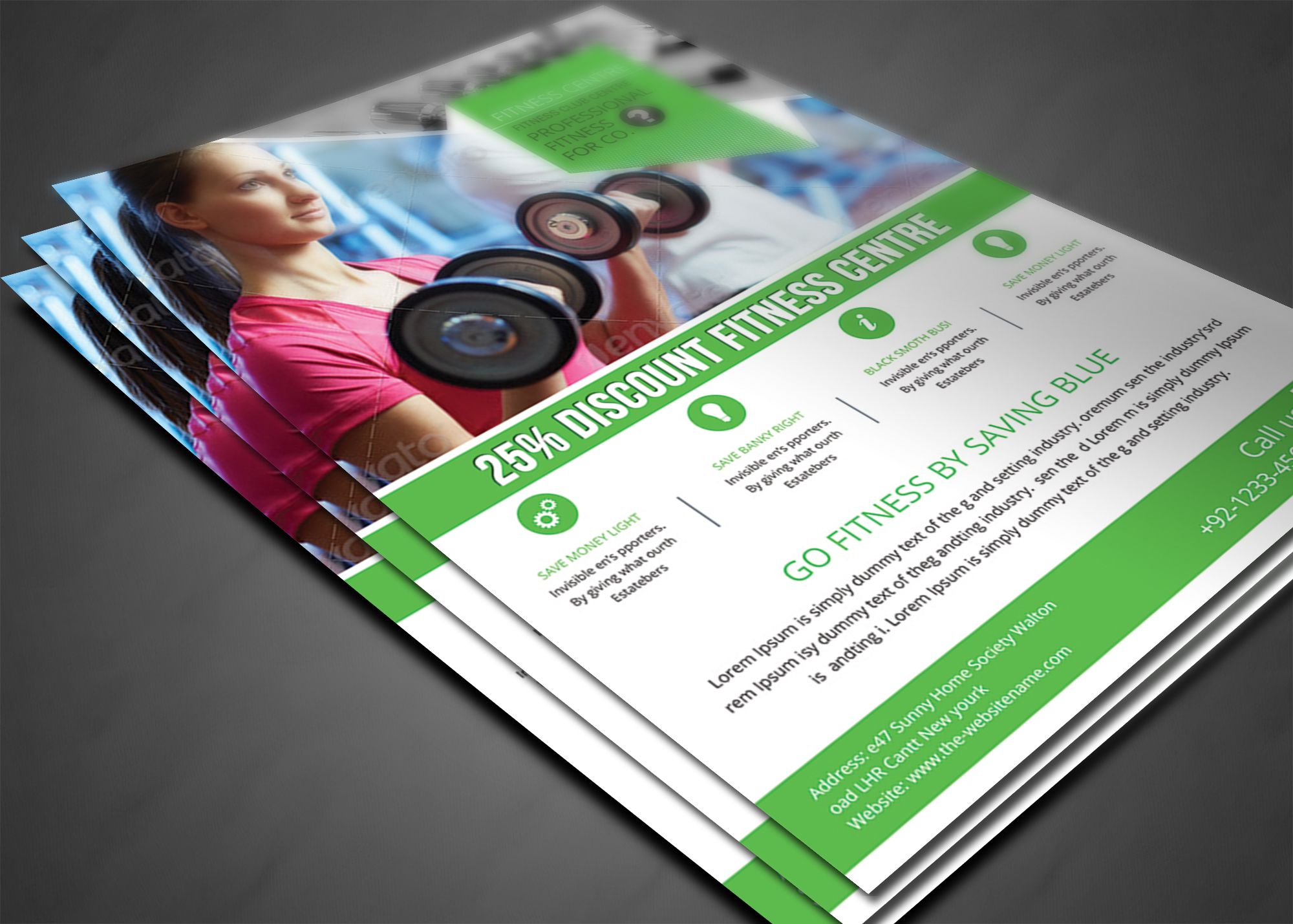 Fitness Flyer - Gym Flyer Print Temp ~ Flyer Templates on Creative Market