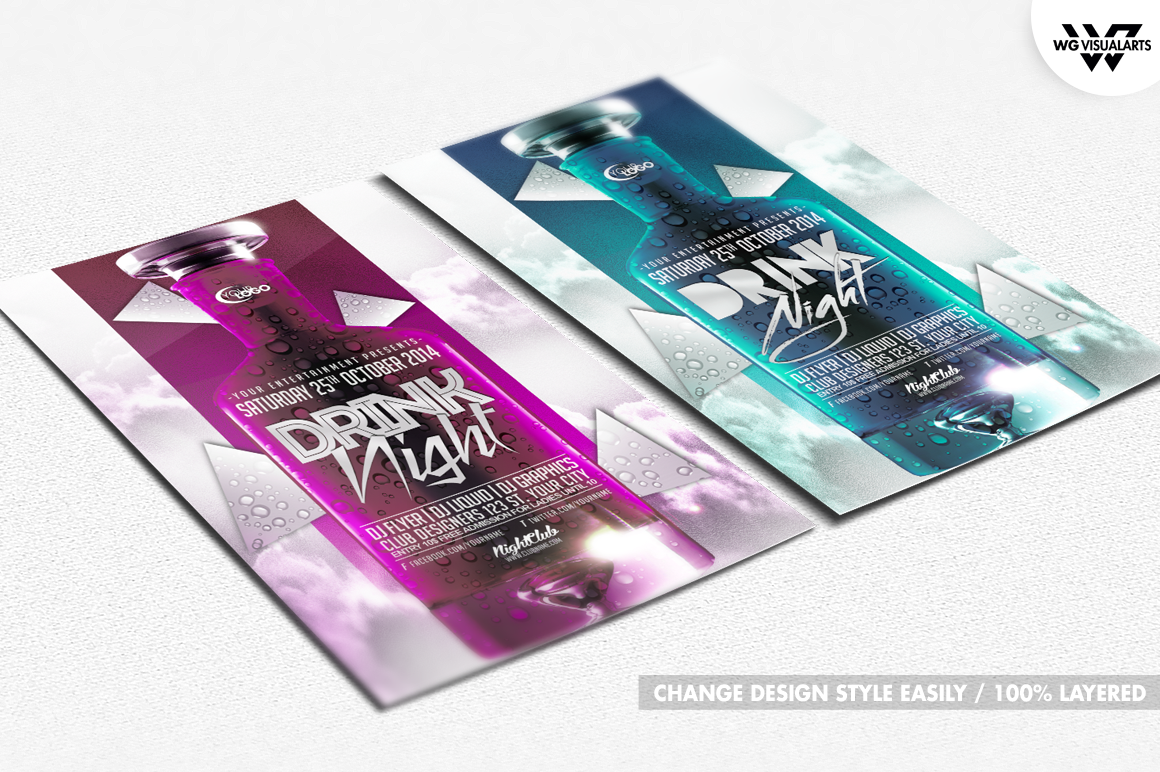 DRINK BOTTLE Flyer Template ~ Flyer Templates on Creative Market