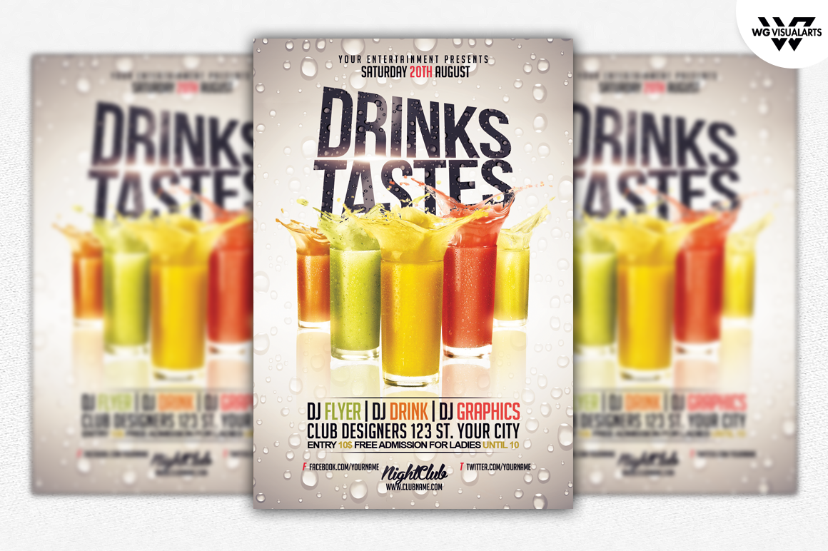DRINK COCKTAIL Flyer Template ~ Flyer Templates on Creative Market
