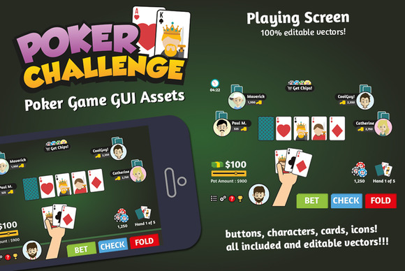 Poker Game UI Graphic Assets ~ Illustrations on Creative Market