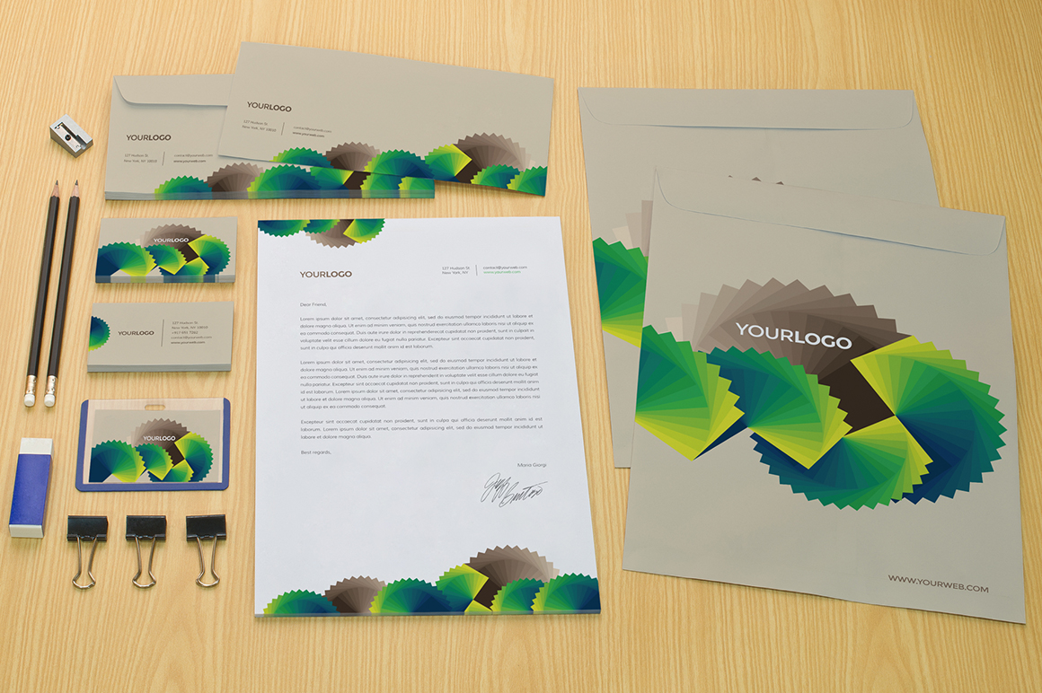 Green Pattern Stationery ~ Stationery Templates on Creative Market