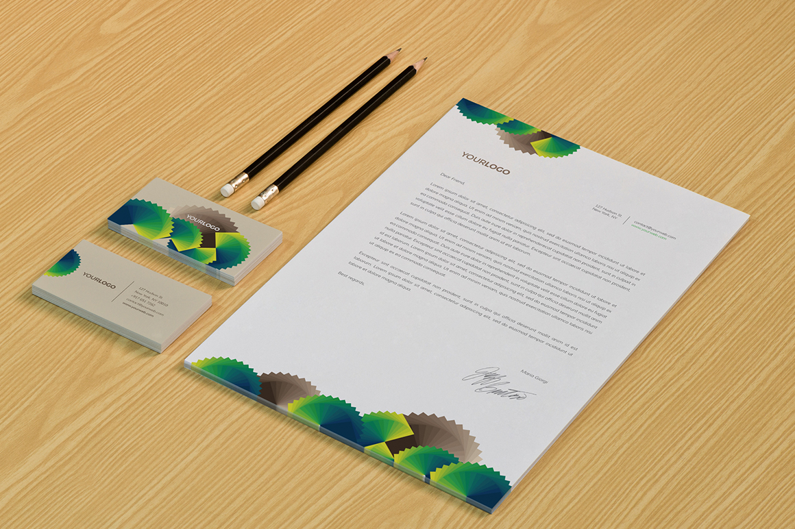 Green Pattern Stationery ~ Stationery Templates on Creative Market