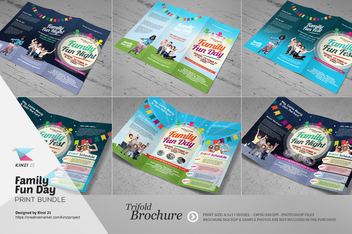 Family Fun Day Print Bundle ~ Flyer Templates on Creative Market