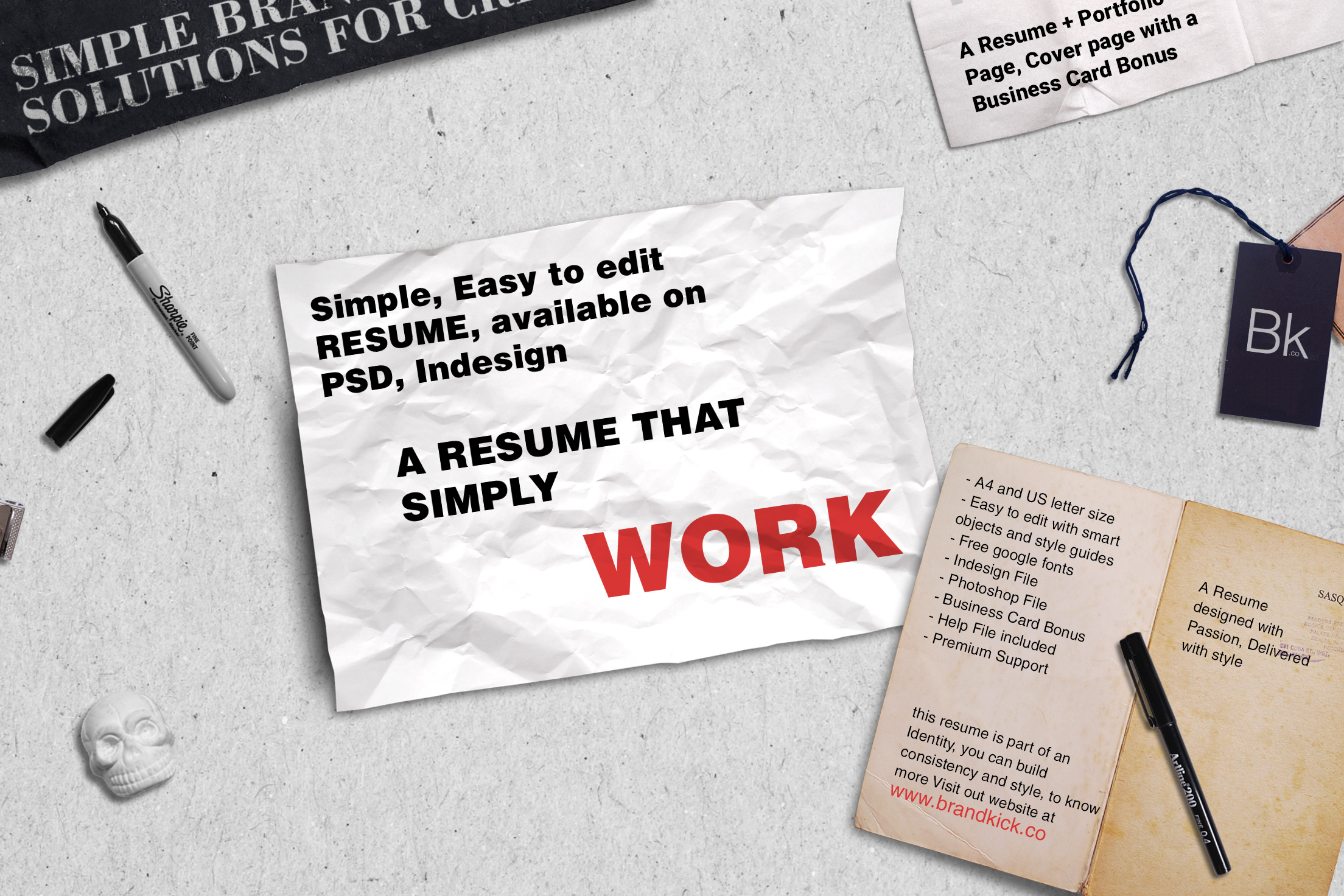 Visual Resume - Basic ~ Resume Templates on Creative Market