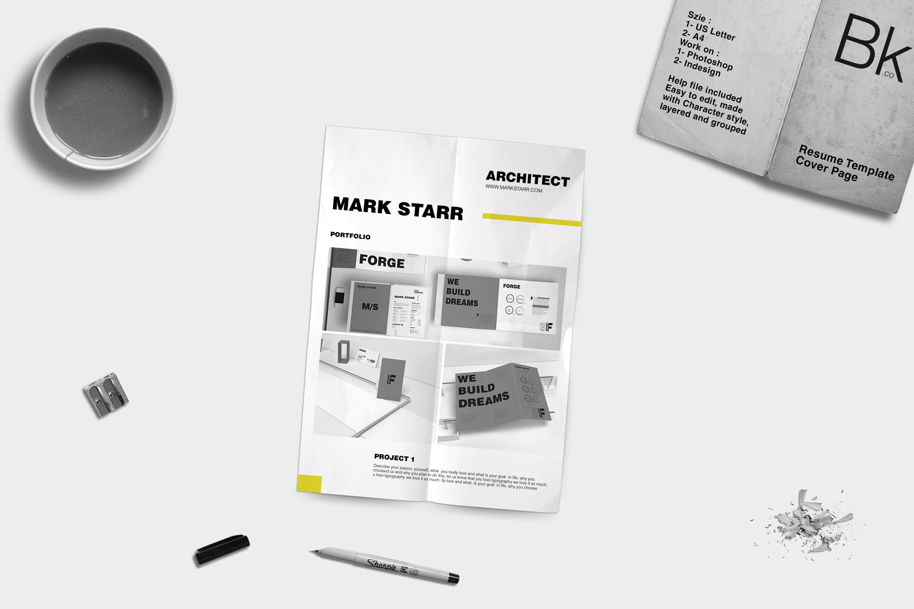 Visual Resume - Forge ~ Resume Templates on Creative Market