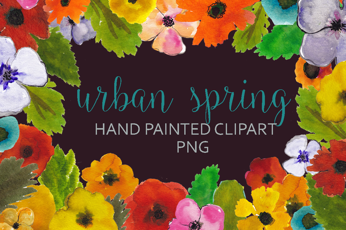 Watercolor spring flower clipart ~ Illustrations on Creative Market