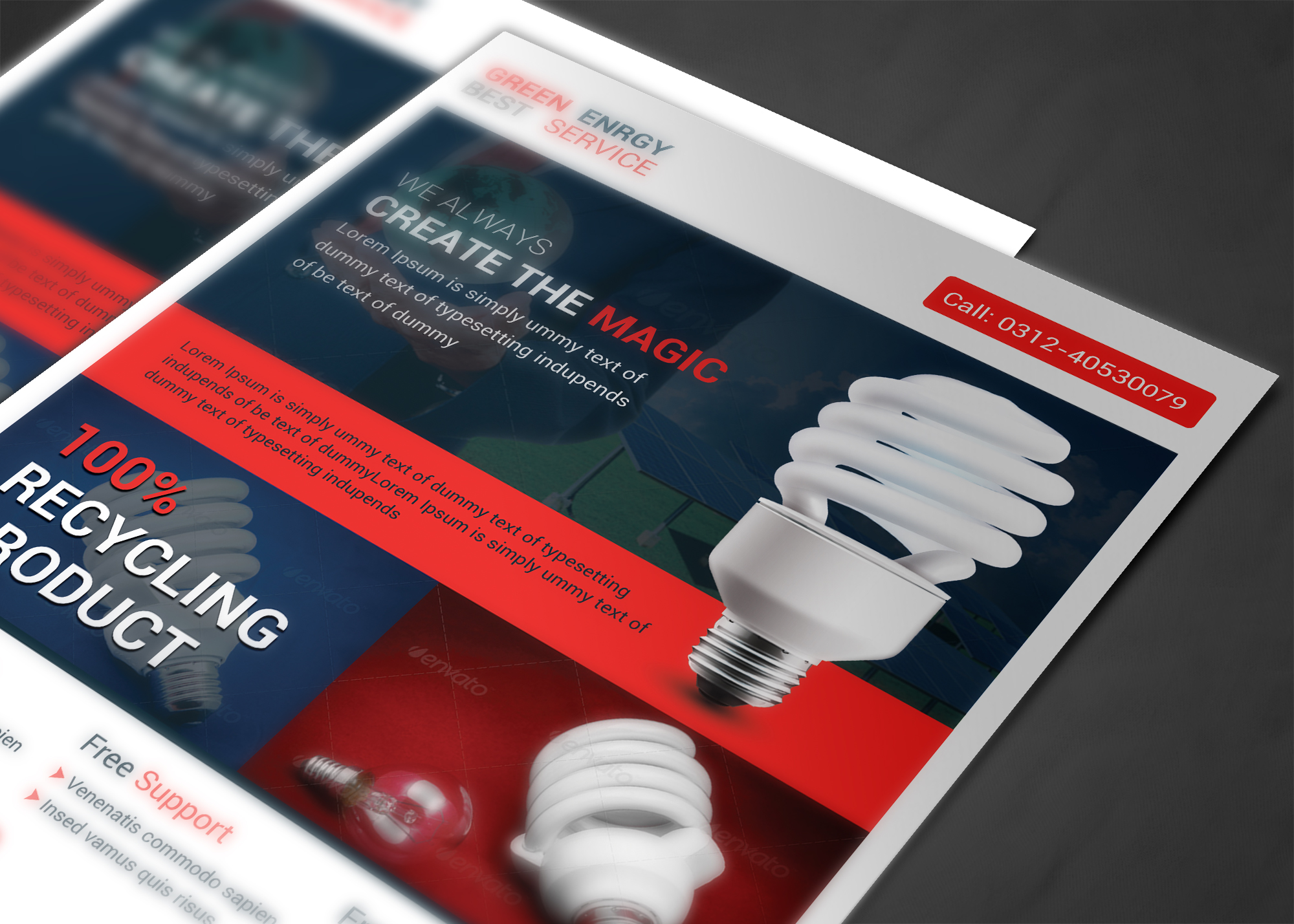 Green Energy Save Flyer Template ~ Flyer Templates on Creative Market