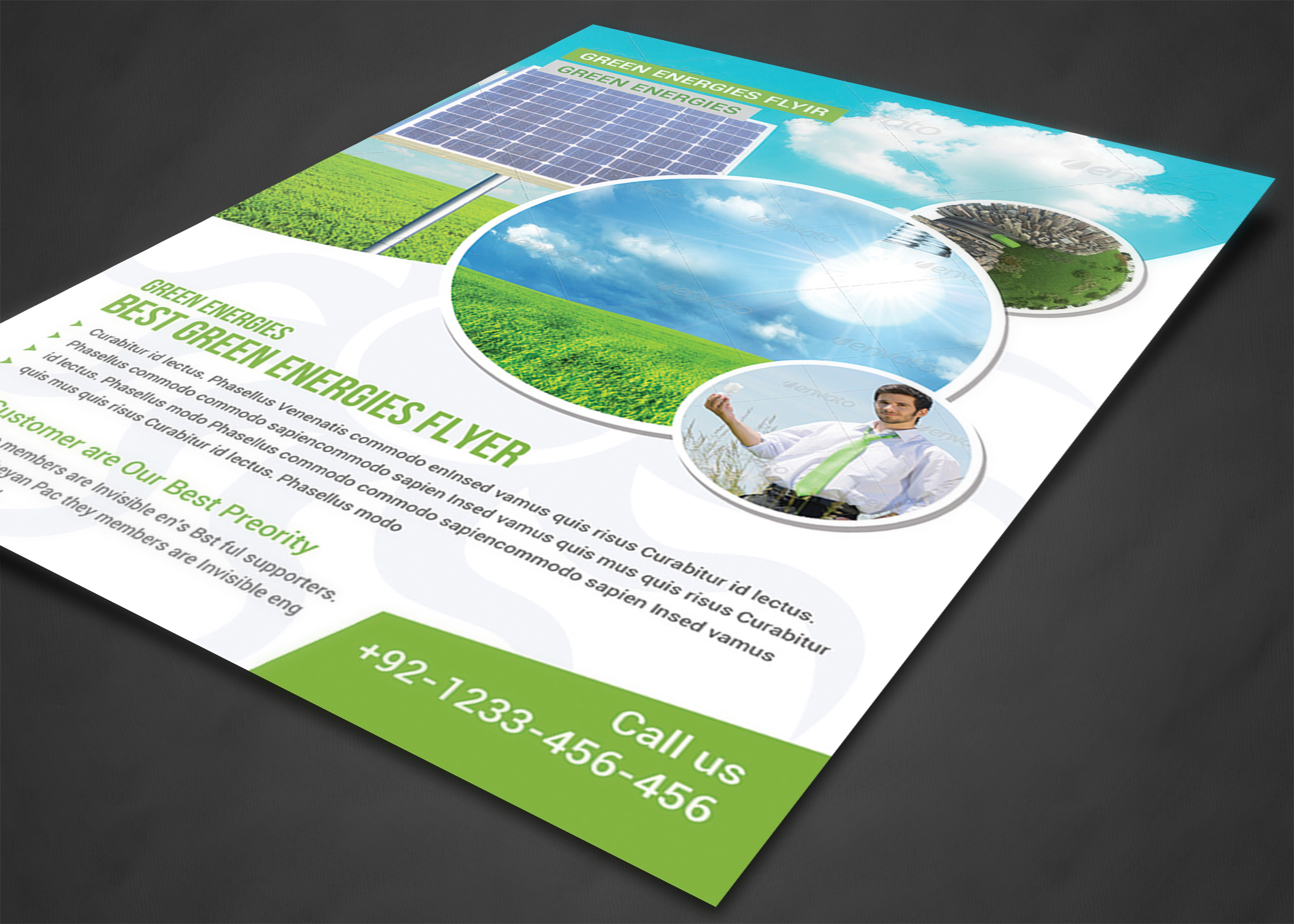 Green Energy Flyer Print Templates ~ Flyer Templates on Creative Market